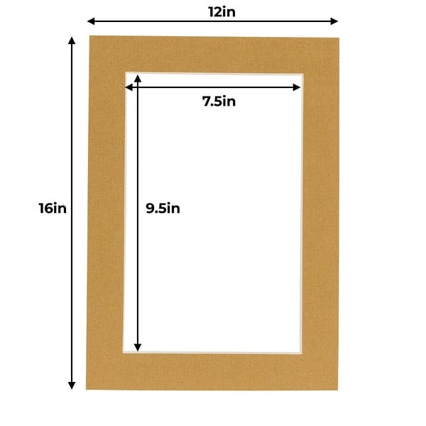 12x16 Mat for 8x10 Photo - Rattan Beige Matboard for Frames Measuring ...