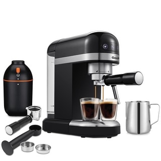 20 Bar High-Performance Espresso Machine with Detachable Water Tank and ...