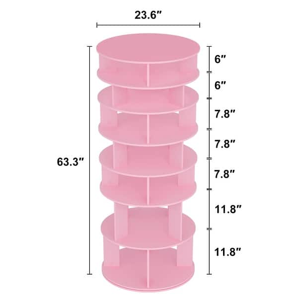 32 Pair Rotating Shoe Rack Tower, Spining Round Shoe Storage Rack - 32 ...