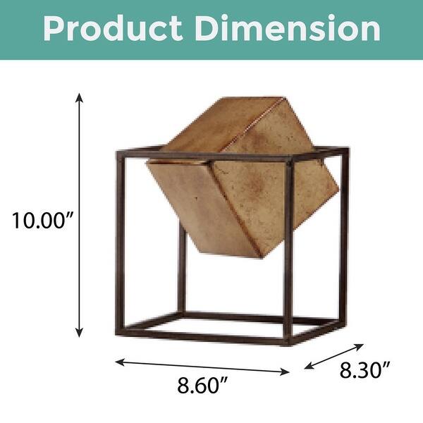 3-piece tabletop decor set black quad gold cubes cotton - Bed Bath ...