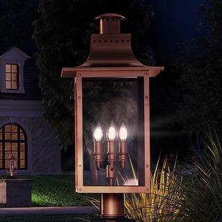 Luxury Antique Outdoor Post/Pier Light, 26"H x 12"W, with French ...