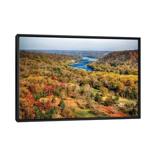 iCanvas "The Delaware River During Fall With The New Hope-Lambertville ...
