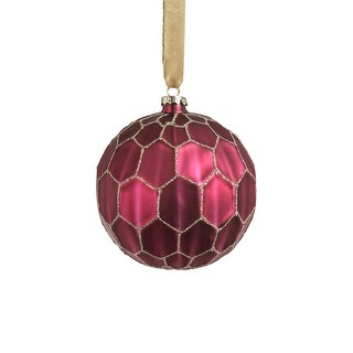 Beehive w/ Glitter 4.75" Glass Ball Ornaments, Set of 4 - Bed Bath ...