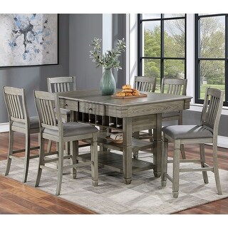 Cece Multi Storage 7-piece Counter Table Set by Furniture of America ...