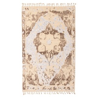ECARPETGALLERY Hand-knotted Tangier Khaki Wool Rug - 5'0 x 8'0 - Bed ...