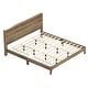 GALANO Layton Wood Frame King Platform Platform Bed with Headboard ...