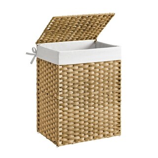 Laundry Hamper, 23.8 Gal. (90L) Laundry Hamper with Lid, Handwoven ...