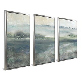 "Cool Misty Morning" Print on Floating Canvas Set of 3 - Bed Bath ...