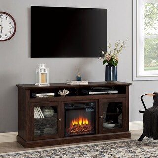 TV Stand,Entertainment Centers with 18" Fireplace Insert for TV Up to ...