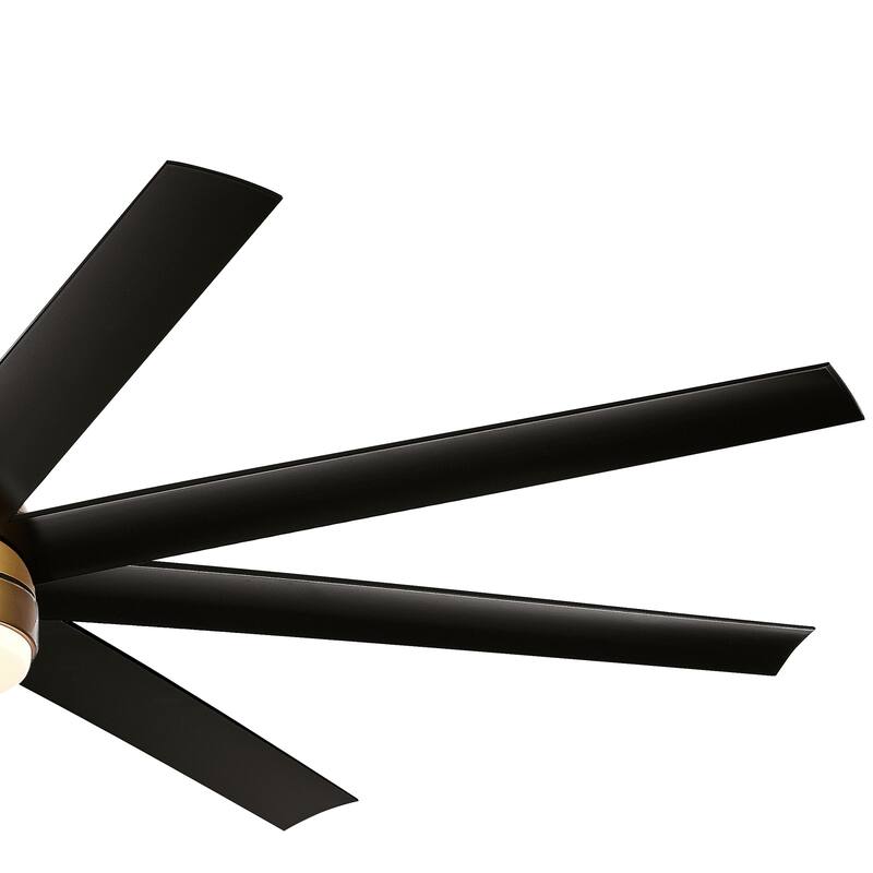 65 Inch Black/White/Gold LED Ceiling Fan with Light Remote(8-Blade ...