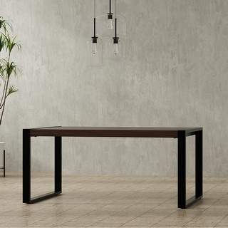 WyndenHall Phobe 66 inch x 40 inch Rectangle Modern Industrial Dining ...