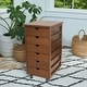 Solid Bamboo Frame 6 Drawer Rolling Storage Cart - Bed Bath & Beyond ...