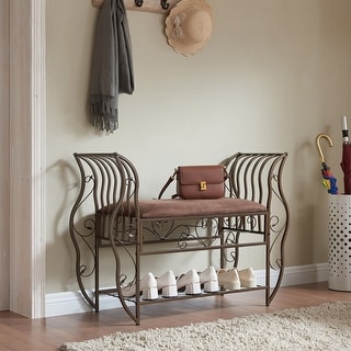 Upholstered Entryway Bench with Arm - Bed Bath & Beyond - 40261681