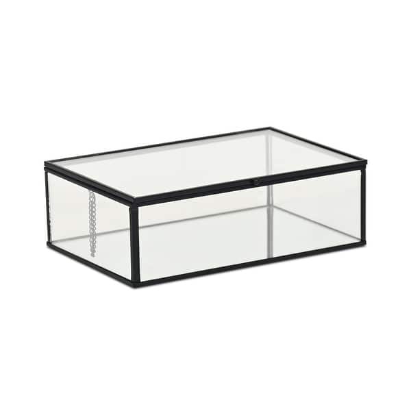 Lume Glass & Metal Frame Storage Box - Bed Bath & Beyond - 42710153