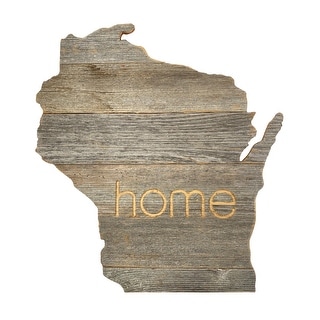 Large Rustic Farmhouse Wisconsin Home State Reclaimed Wood Wall Sign ...