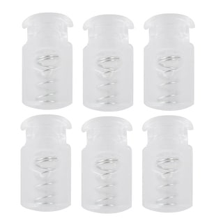 6pcs Cord Locks Stopper Spring Toggle Fastener Slider Organizer Clear ...