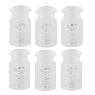 6pcs Cord Locks Stoppers Spring Toggle Fastener Slider Organizer Clear ...