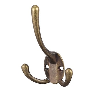 Triple Prong Robe Hook, Zinc Alloy Wall Mounted Coat Hooks 8pcs ...