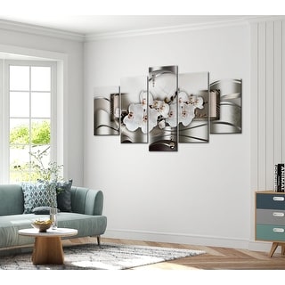 Glam Canvas Wall Art - Orchid Riddle - 5 Pieces - Bed Bath & Beyond ...