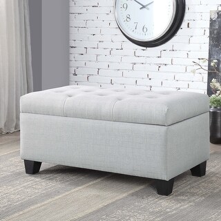 Carey Contemporary 36-inch Button Tufted Storage Bench by FOA - Bed ...