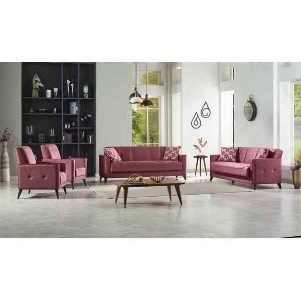Midas Modern Two Sofas And Two Chairs Living Room Set - Bed Bath ...