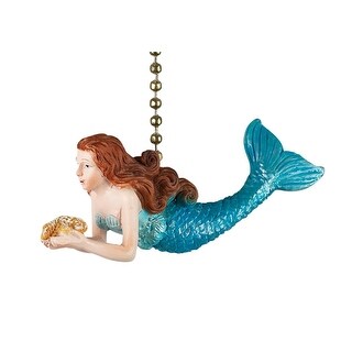 Ocean Mermaid Decorative Ceiling Fan Light Dimensional Pull - Bed Bath ...