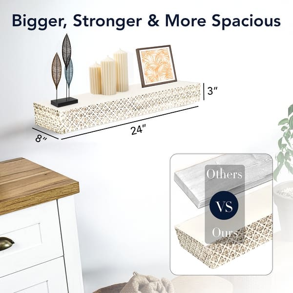 small wall shelf white