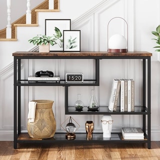4-Tier Console Table, Entryway Table with Glass Shelf - Bed Bath ...
