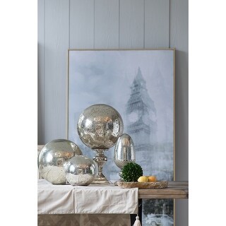 Aged Silver 8-inch Glass Spheres (Set of Two) - Bed Bath & Beyond ...