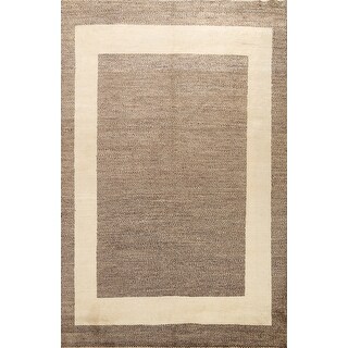 Bordered Modern Gabbeh Kashkoli Oriental Area Rug Wool Handmade Carpet ...