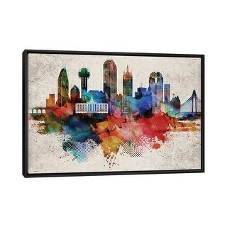 iCanvas "Dallas Abstract" by WallDecorAddict Framed Canvas Print - Bed ...