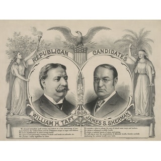 Campaign Poster For The Republican Candidates In The 1908 Presidential ...