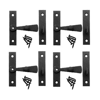 Cabinet Catch Black Wrought Iron .375in Offset 2.5in W Set of 4 - Bed ...