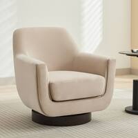 U-shaped Fully Assembled Swivel Chair Velvet Accent Chair Armchair ...