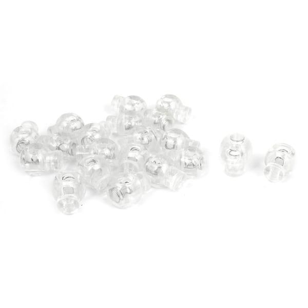 Clear Round Toggle Spring Loaded Rope Cord Locks Fastener 20pcs - Bed ...