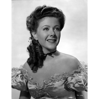 Nancy Marlow on a Silk Off Shoulder Dress posed Photo Print - Bed Bath ...