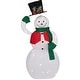 LED Lighted and Animated Tipping Hat Snowman Outdoor Christmas Figure ...