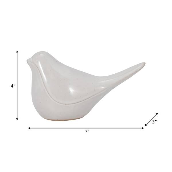 Sagebrook Home Ceramic Bird Decor Contemporary Simple Figurines - 7" x ...