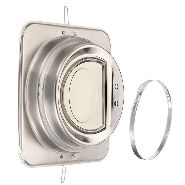 1 Set 7" to 6" Stainless Steel Backdraft Damper with Ducting Hose Clamp ...