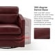 Jorge 28.74" Wide Traditional Genuine Leather Swivel Chair with ...