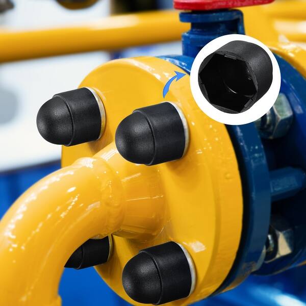 Plastic Dome Bolt Nut Protection Cap M16 / 24mm Hex Screw Cover Black ...