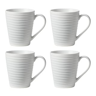 Oneida Ridge White Mugs, Set Of 4 - Bed Bath & Beyond - 39685637