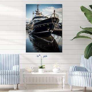 Designart "Port Dockside Elegance I" Port Landscape Wall Decor - Bed ...