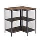L-shaped Corner Cabinet with Doors and Storage Shelves, Free-Standing 3 ...