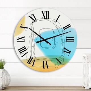 Designart 'Minimalistic Foliage With Vibrant Organic Shapes VI' Mid ...