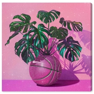 Sparkling Basketball Vase Canvas Modern Trendy Art by Art Remedy - Bed ...