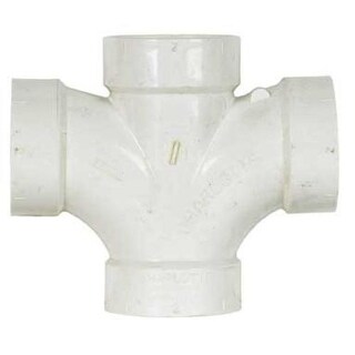 Charlotte PVC004280800HA Double Sanitary Tee, 2" x 2" x 2" x 2" - Bed ...