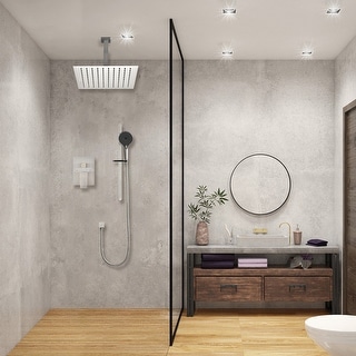 Rainfall Shower Head Complete Shower System with Rough-in Valve - Bed ...