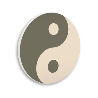 Stupell Grey Taijitu Symbol Yin Yang Harmony Sign Wood Wall Art, Design ...