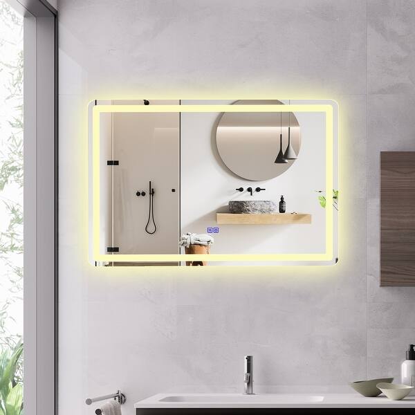 Frameless Back Lit LED Mirror - Silver - Bed Bath & Beyond - 32435064